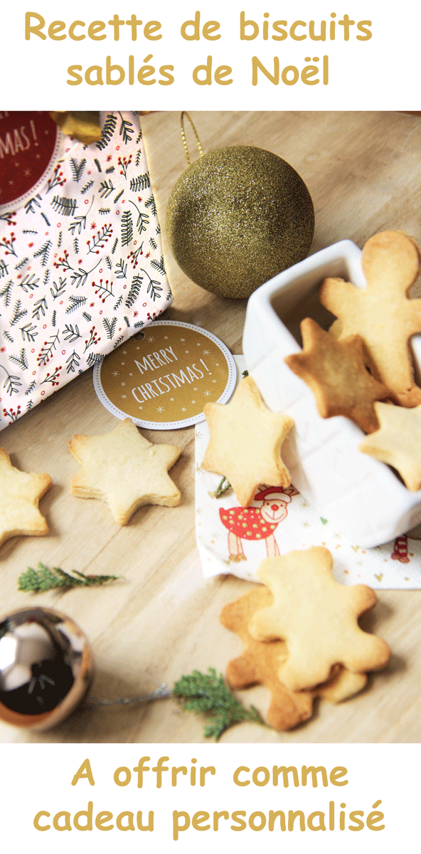 Recette de biscuits sablés de Noël (DIY - cadeau personnalisé)